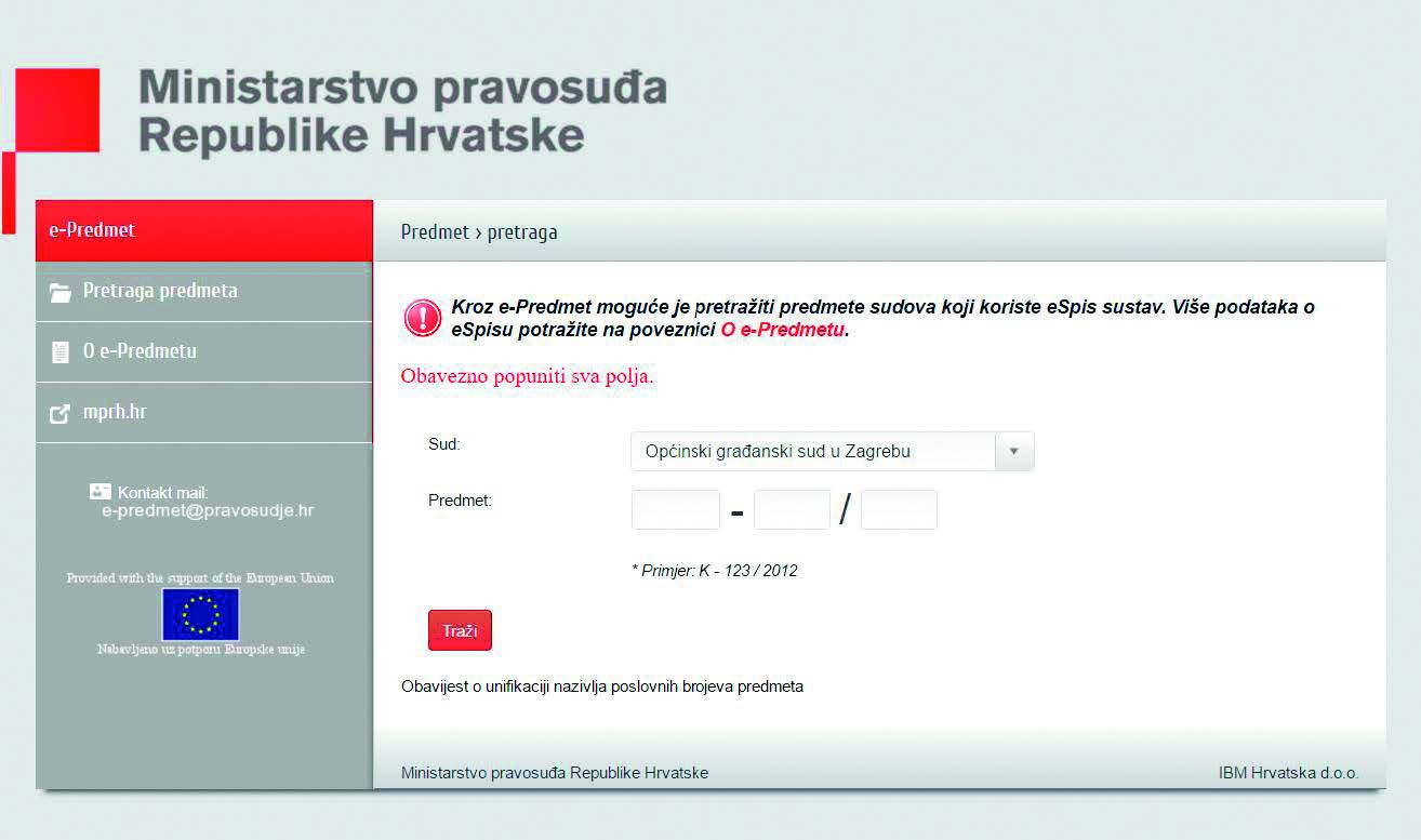 Ministarstvo pravosuđa i uprave Republike Hrvatske - Informacijski ...